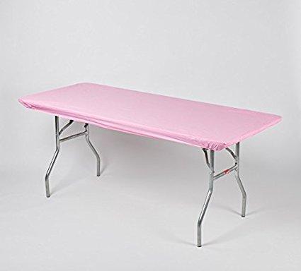 Solid Colored Kwik-Covers Rectangular Plastic Fitted Table Covers ...