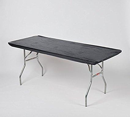 Solid Colored Kwik-Covers Rectangular Plastic Fitted Table Covers ...
