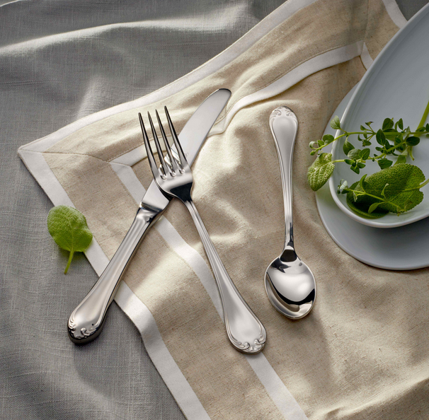 Odeon Mirror Finish Stainless Steel Flatware, Corby Hall – Restaurant ...